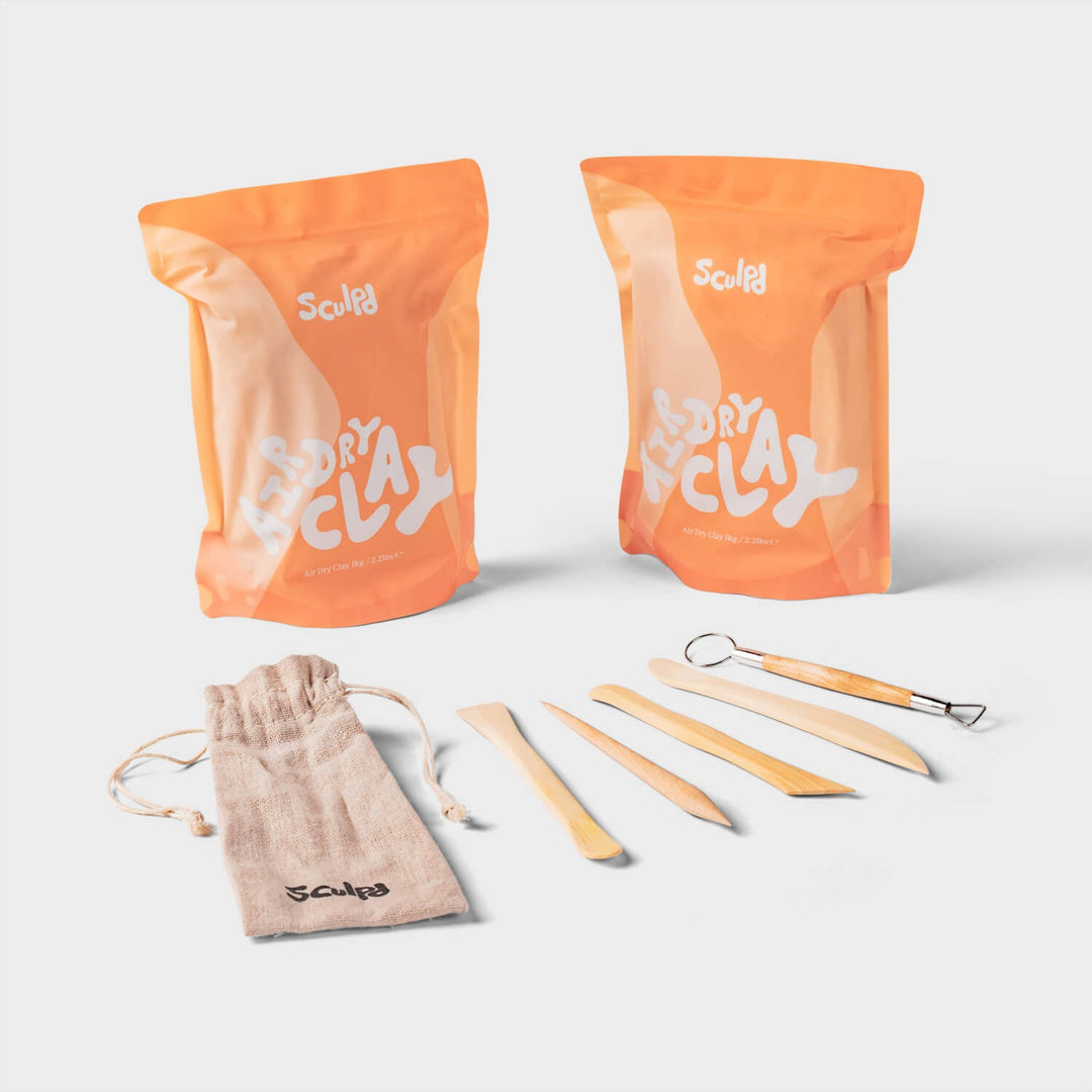 Sculpd Pottery Kit | The Original Air-Dry Clay Starter Kit